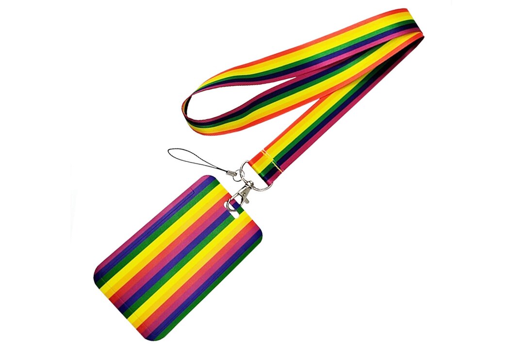 Gay Pride Rainbow Lanyard With Matching Pass Holder - Etsy