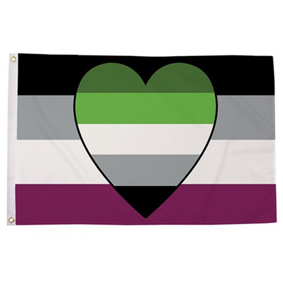 Aro-Ace / Asexual with Aromantic Heart Premium Flag / 5ft x | Etsy