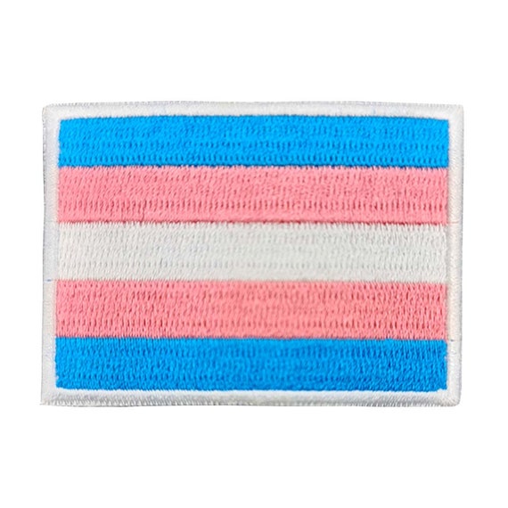 Transgender Flag Rectangular Embroidered Iron-on Patch | Etsy
