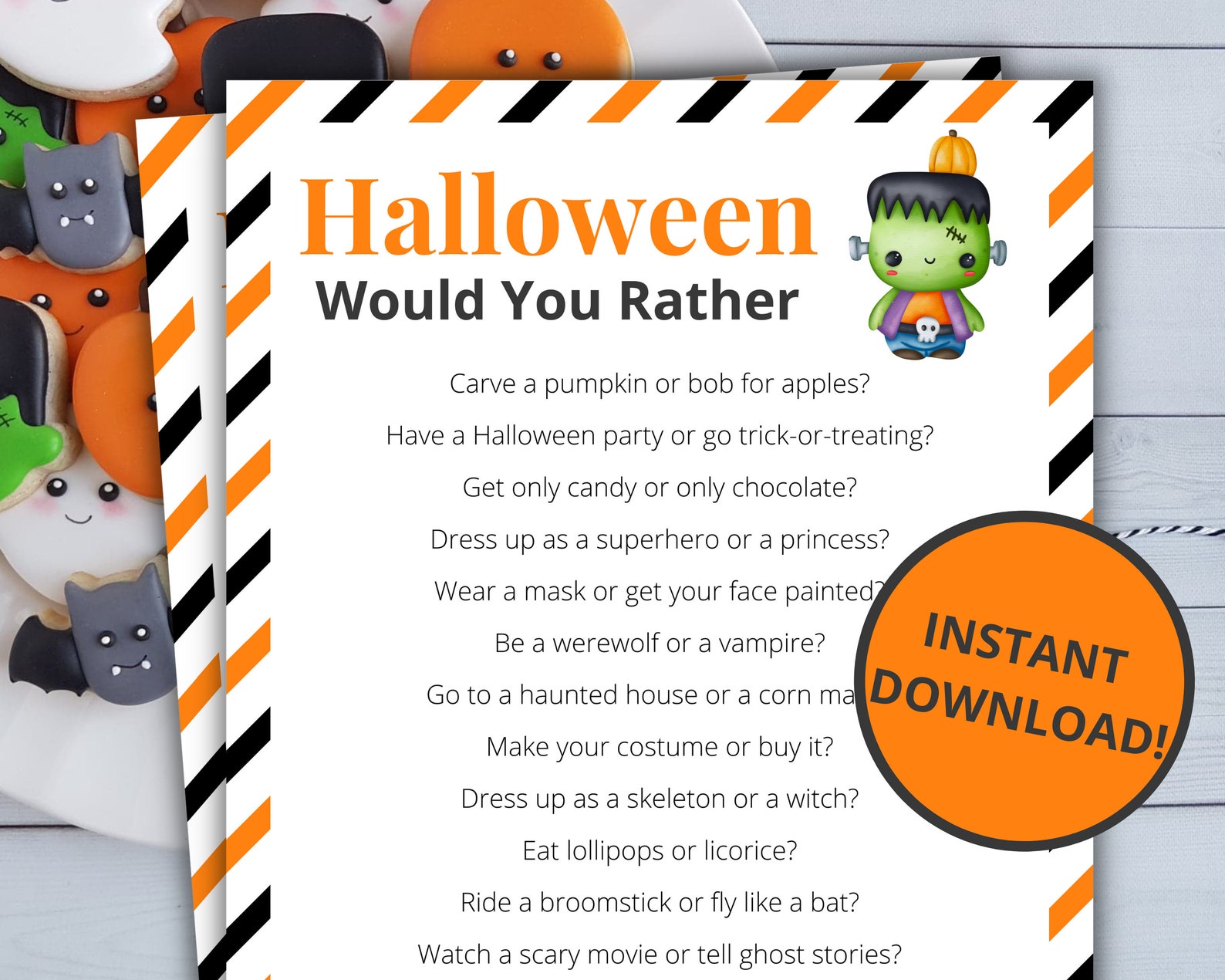 Halloween Would You Rather | Printable Halloween Game | Halloween ...