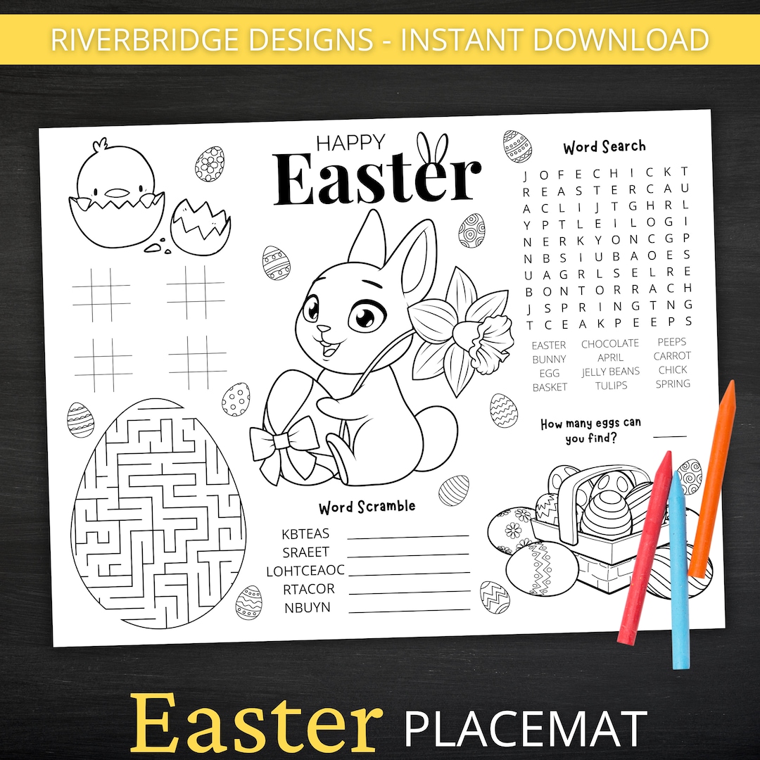 Easter Placemat | Printable Easter Activities for Families and Kids ...