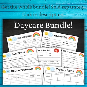 Sign in Sheets for Daycare, School, Preschool, Sports, Recreational ...