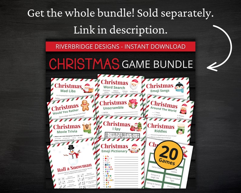 Christmas Emoji Pictionary | Printable Christmas Game | Christmas ...