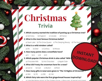 Reindeer Trivia Game Christmas Trivia Reindeer (Instant Download) - Etsy