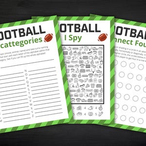 Football Game Bundle | Printable Football Games for Kids and Adults ...