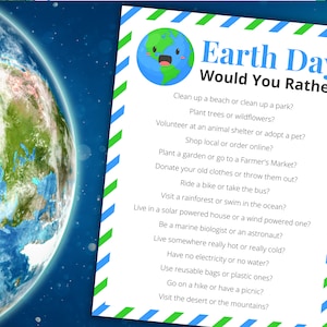 Earth Day Would You Rather | Printable Earth Day Games for Kids and ...