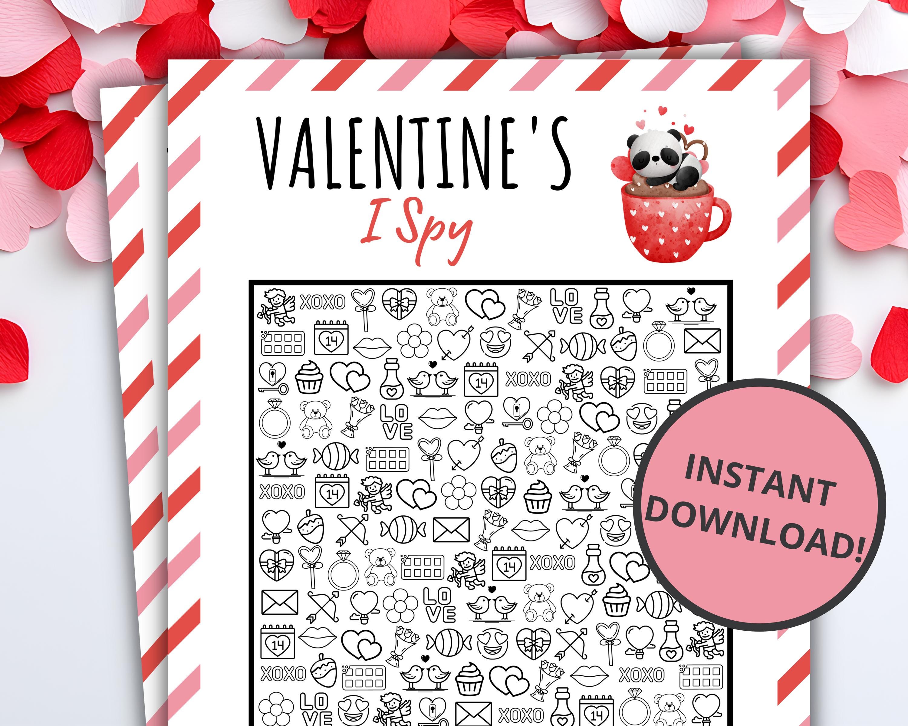 Valentine's Day I Spy Game | Valentine's Party Games | Valentines Day ...