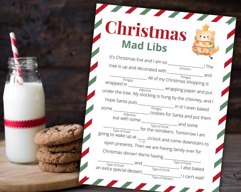 Christmas Mad Libs | Printable Christmas Game | Christmas Activity for ...
