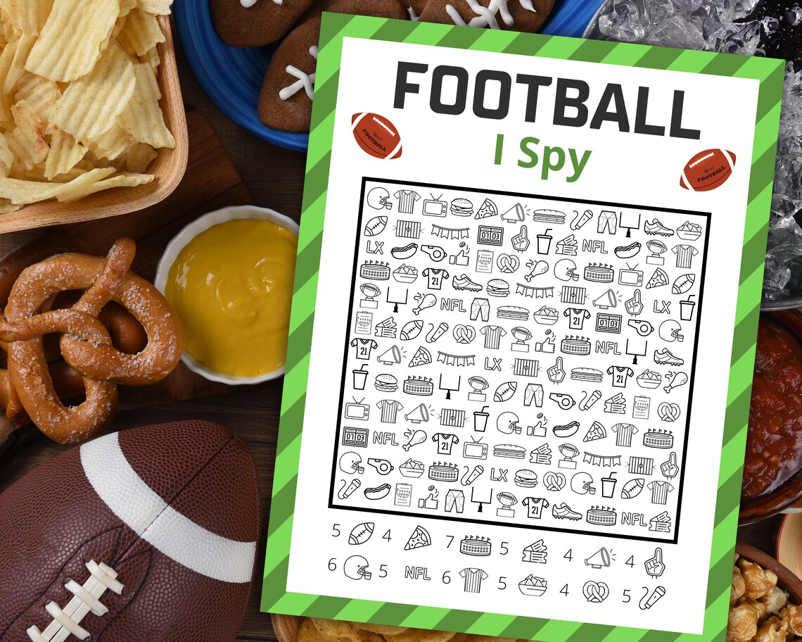 Football I Spy | Printable Football Game | Football Activity for Kids ...