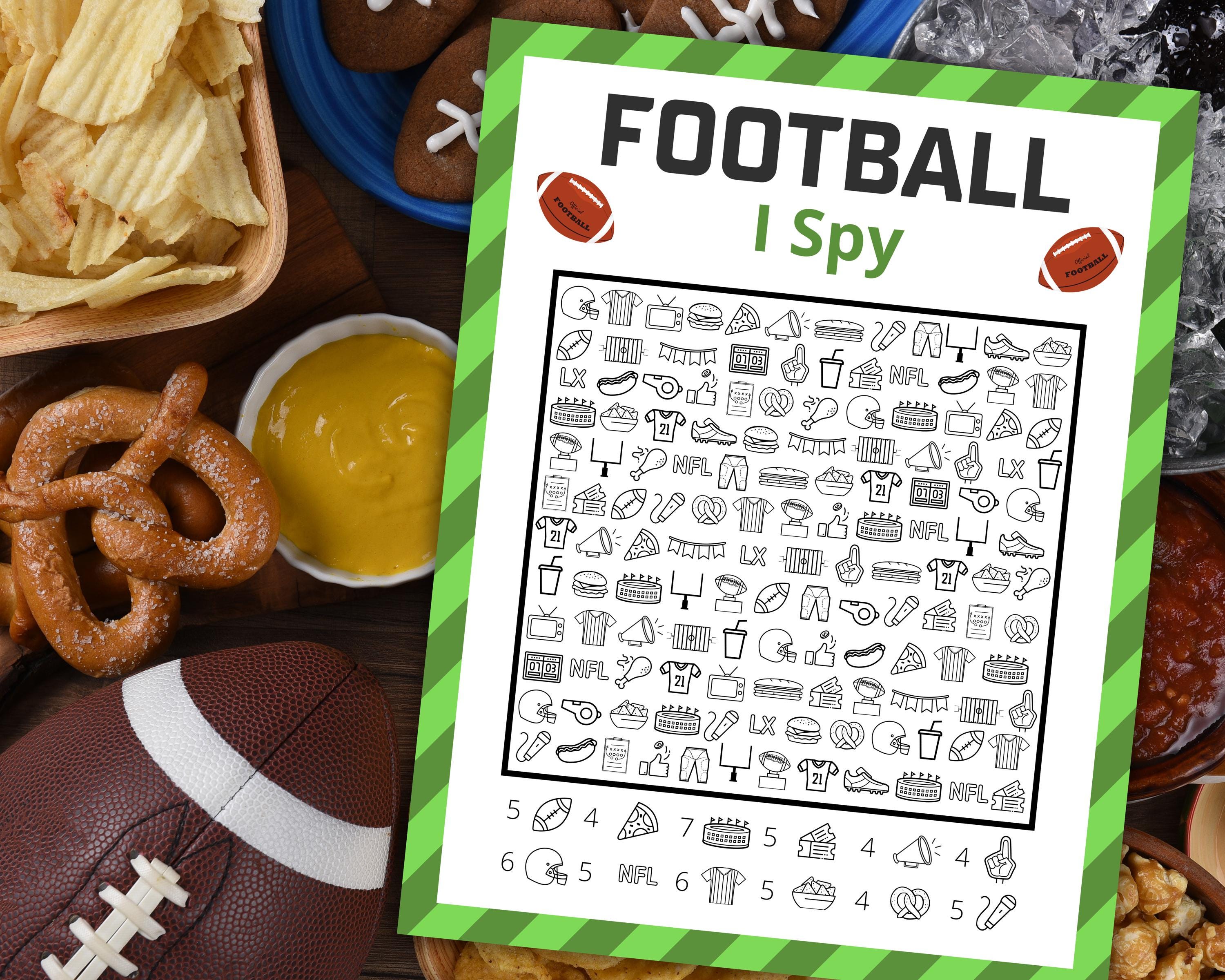 Football I Spy | Printable Football Game | Football Activity for Kids ...