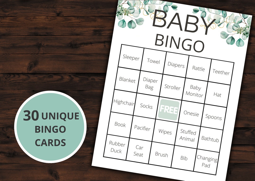 Baby Shower Bingo Baby Shower Games Printable Activities Instant ...