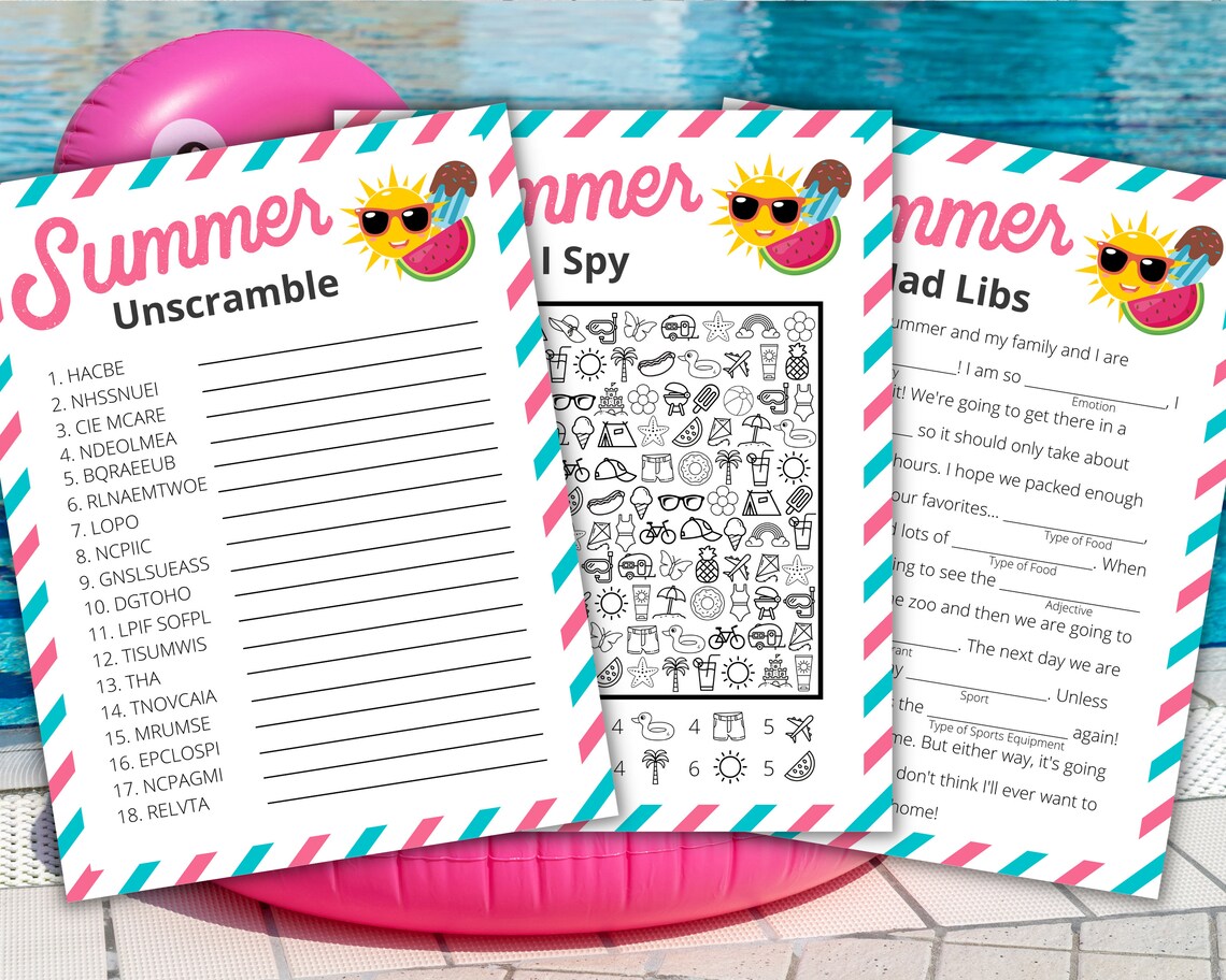 Summer Game Bundle Printable Summer Games and Activities for - Etsy