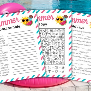 Summer Game Bundle | Printable Summer Games and Activities for Kids and ...