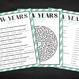 New Year's Eve Game Bundle | Printable New Year's Eve Games for Kids ...