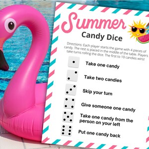 Summer Candy Dice Game | Printable Summer Game | Summer Activity for ...