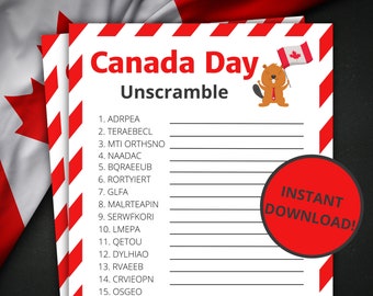 Canada Day Feud Game Printable Canada Day Party Game and Activity for ...