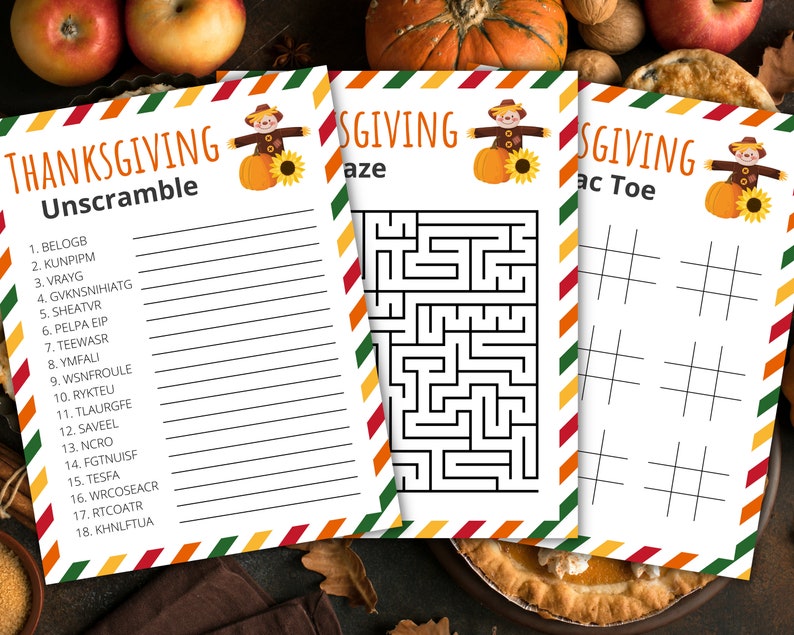 Thanksgiving Game Bundle | Printable Thanksgiving Games for Kids and ...