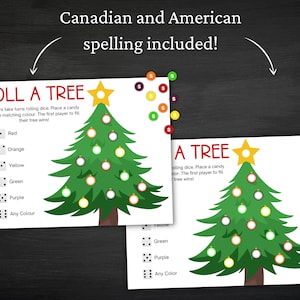 Roll A Tree Dice Game | Printable Christmas Game | Christmas Activity ...