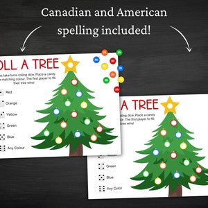 Roll A Tree Dice Game | Printable Christmas Game | Christmas Activity ...