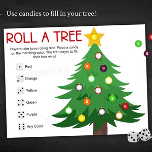 Roll A Tree Dice Game | Printable Christmas Game | Christmas Activity ...