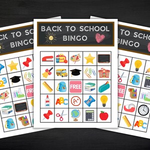 Back to School Bingo Printable School Activity Games for Students ...