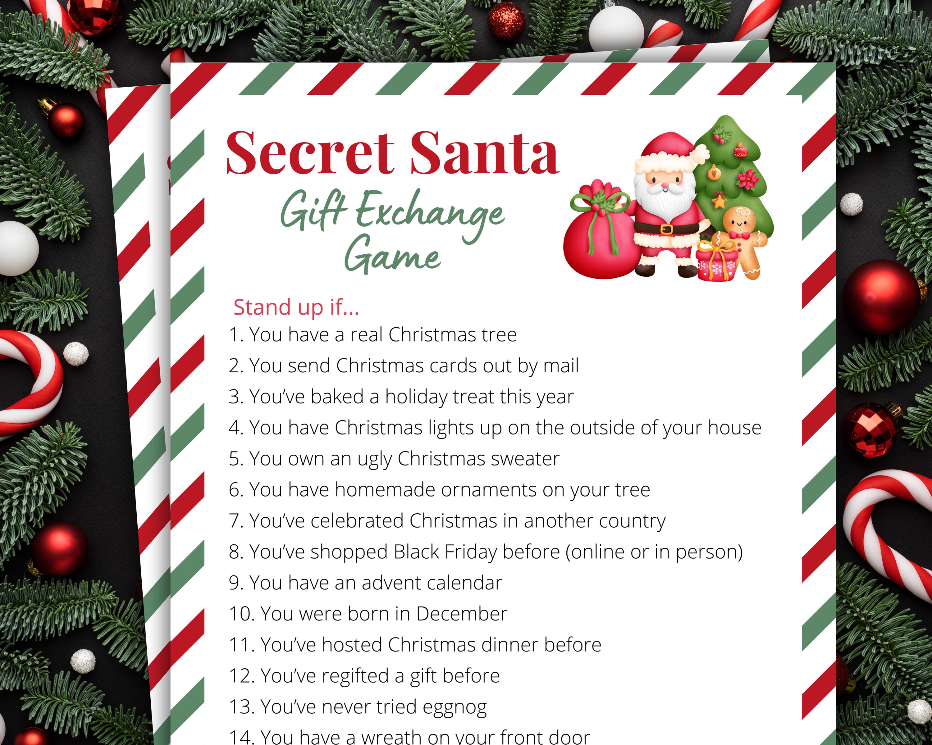 Secret Santa Gift Exchange Game | Holiday Gift Exchange | Christmas ...