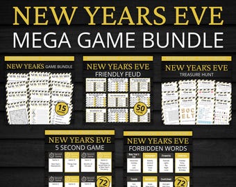 New Year's Eve Game Bundle | Printable New Year's Eve Games for Kids ...
