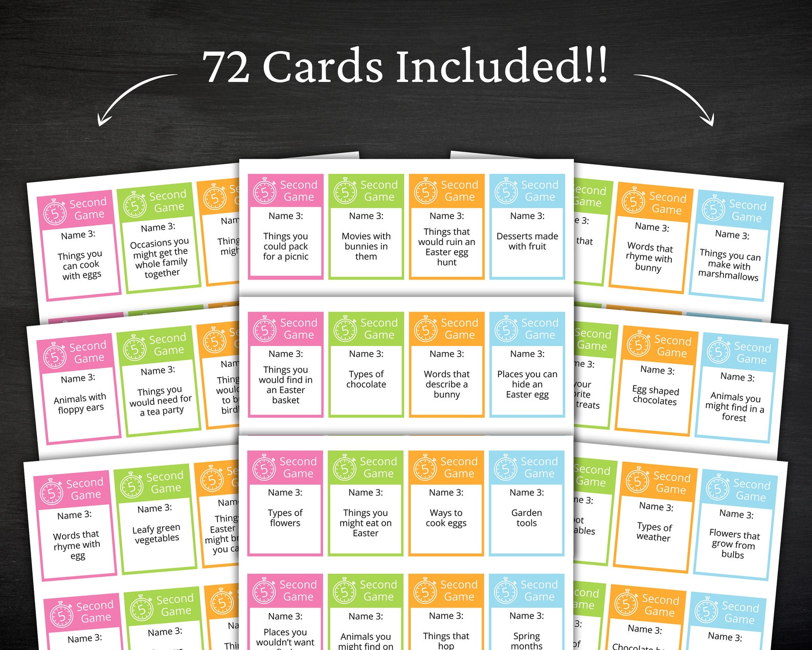 Easter 5 Second Game Printable Easter Activity for Kids and Adults ...