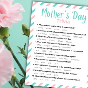 Mother's Day Trivia | Printable Mother's Day Games for Kids and Adults ...