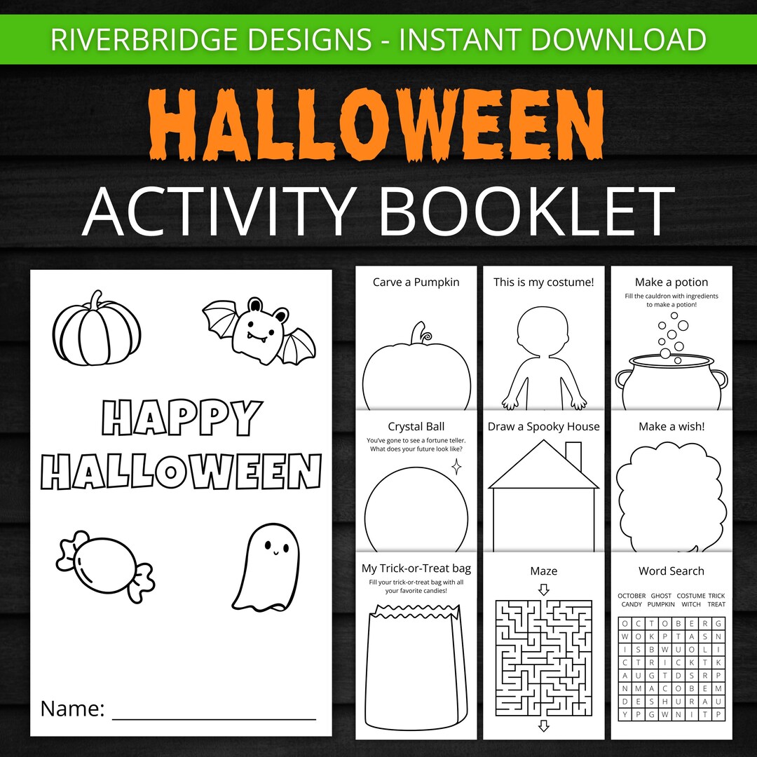 Halloween Activity Booklet | Printable Halloween Worksheets | Halloween ...