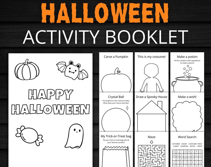 Halloween Activity Booklet | Printable Halloween Worksheets | Halloween ...