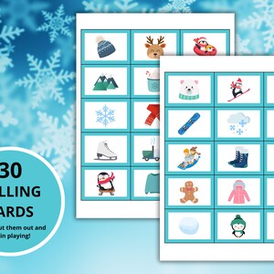 Winter Bingo Winter Party Game Printable Activities for Families and ...