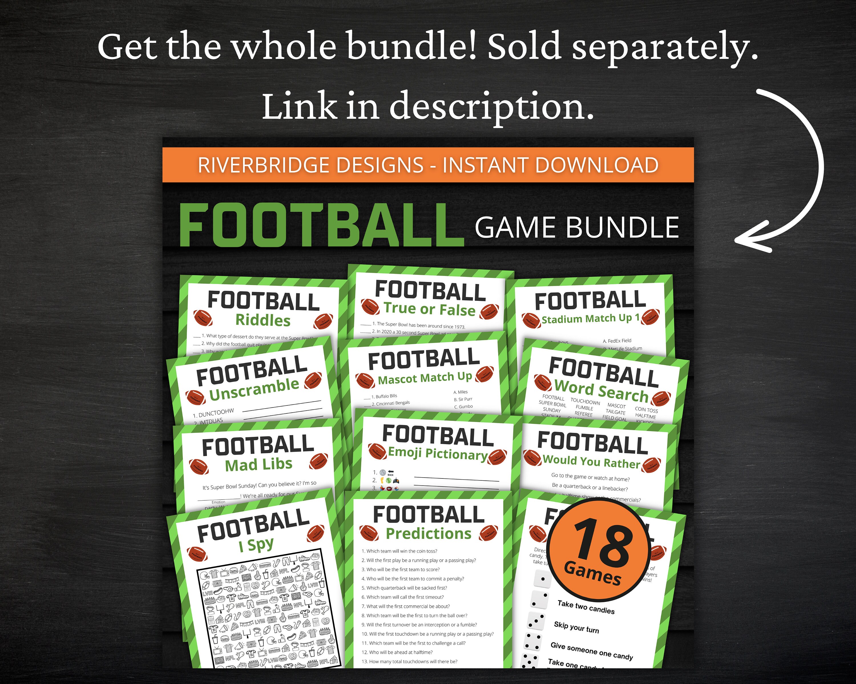 Football Riddles | Printable Football Game | Football Activity for Kids ...