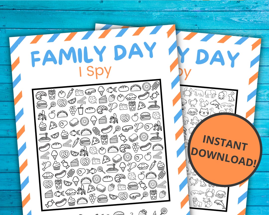 Family Day I Spy | Printable Family Day Game | Family Day Activity for ...