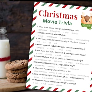 Christmas Movie Trivia | Printable Christmas Game | Christmas Activity ...