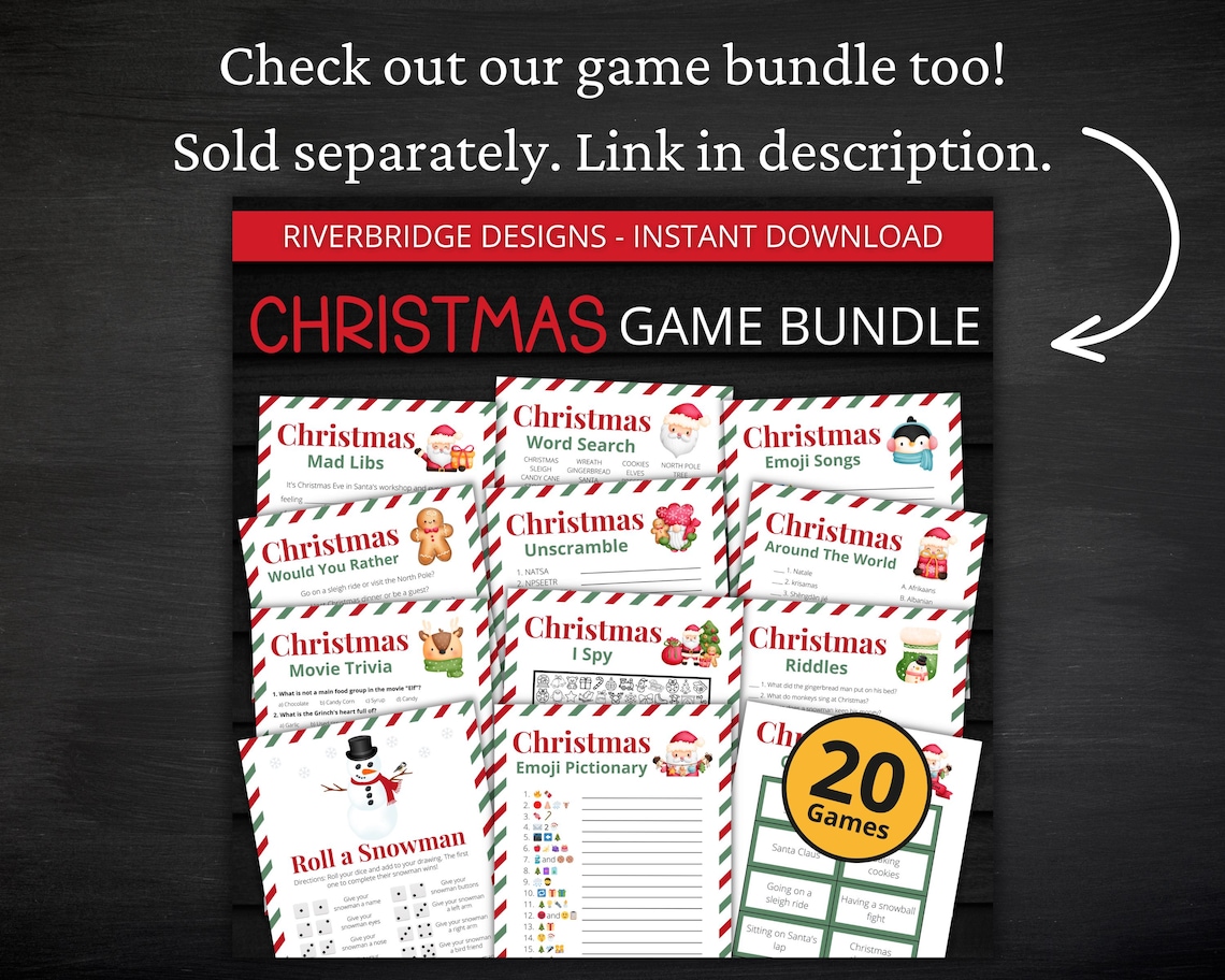 Christmas Stacks | Printable Christmas Card Game | Christmas Activity ...