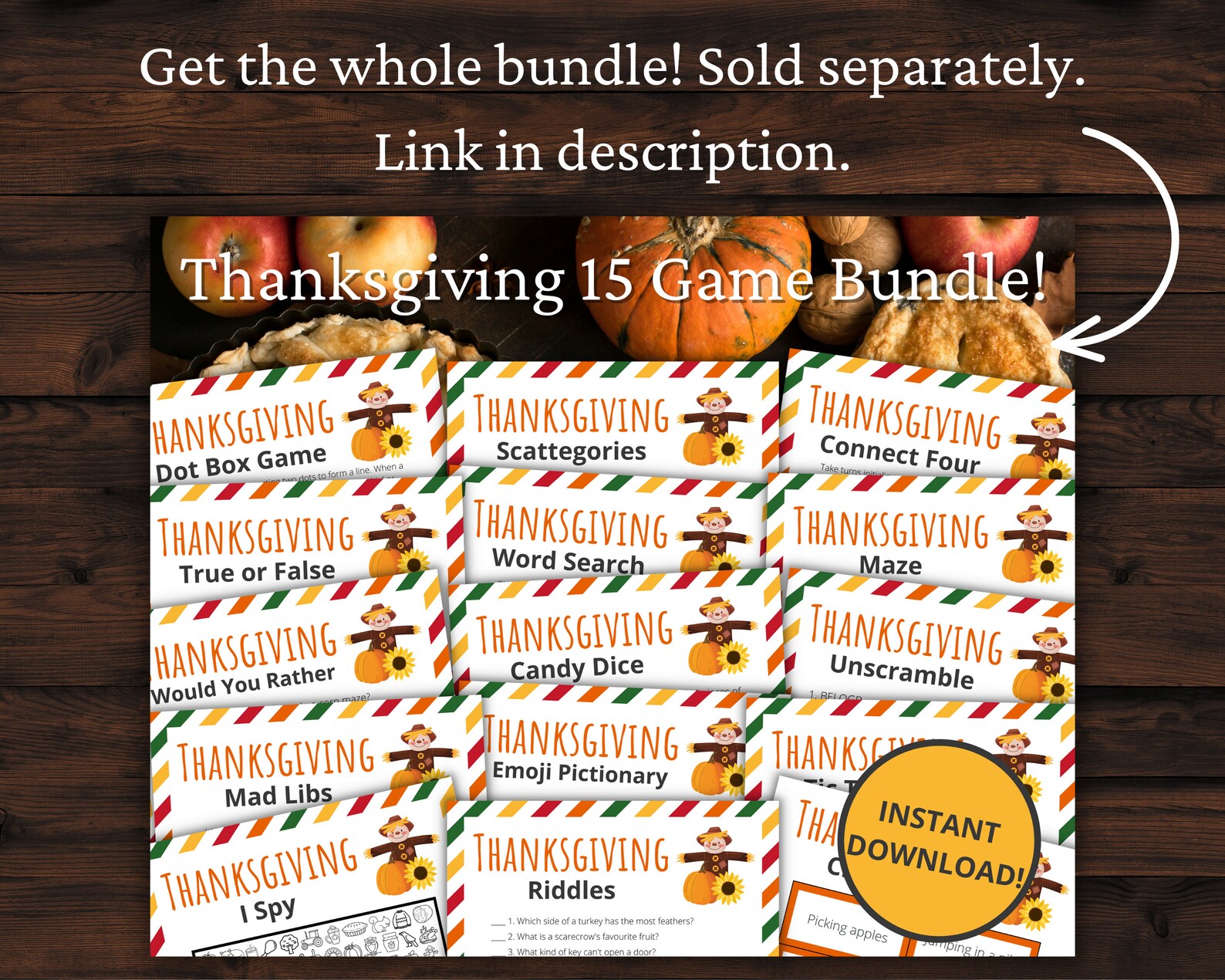 Thanksgiving Riddles Printable Thanksgiving Game - Etsy