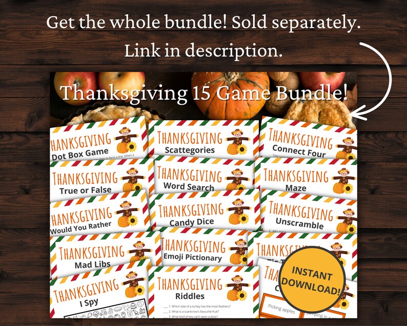 Thanksgiving Riddles Printable Thanksgiving Game - Etsy