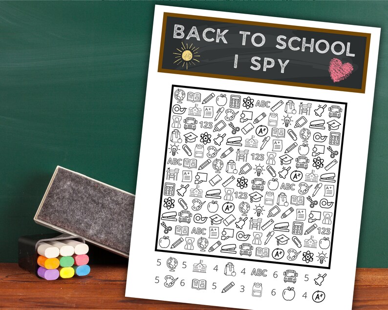 Back to School I Spy | First Day of School Game | Icebreaker Game ...