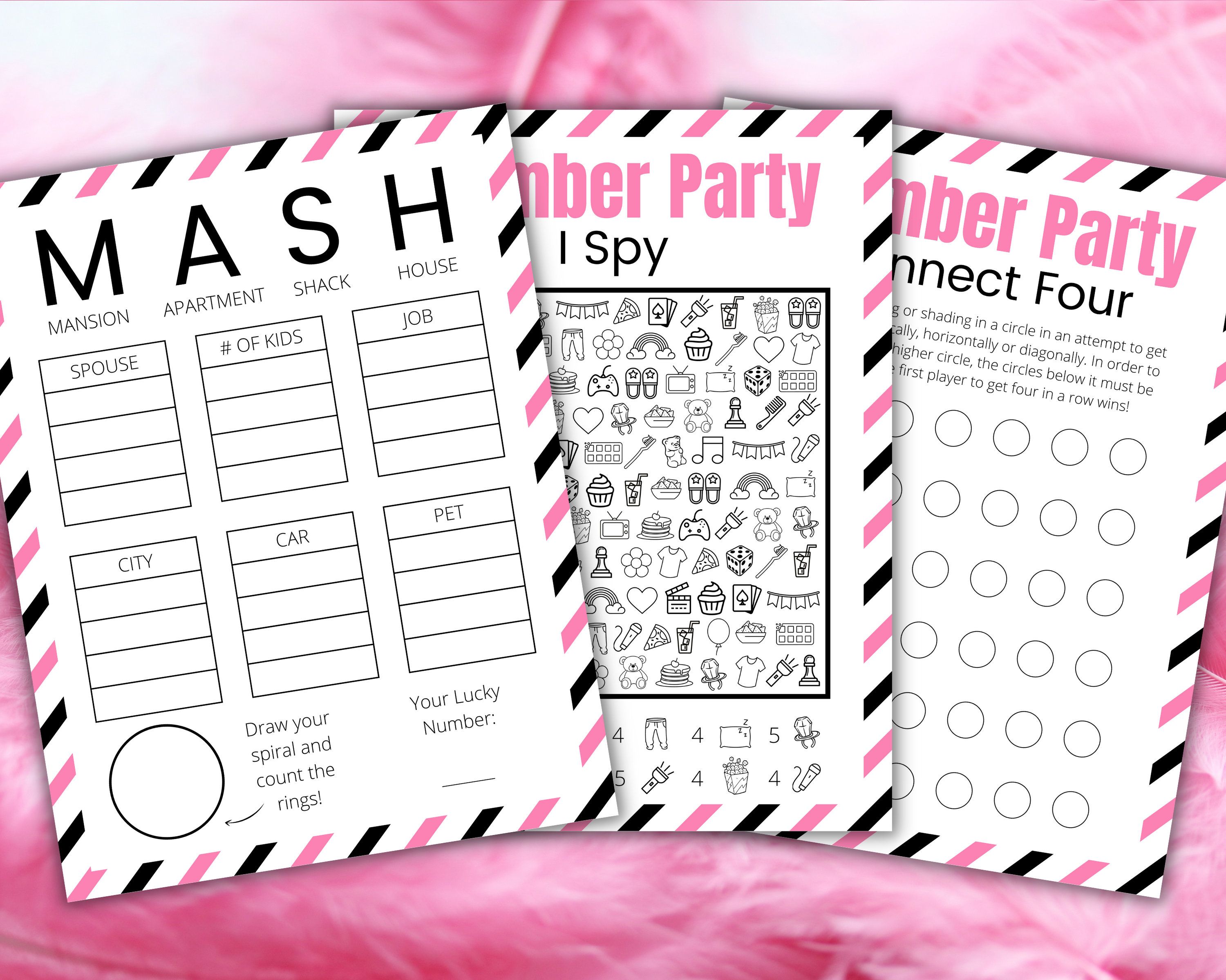 Slumber Party Game Bundle Printable Sleepover Games for Kids | Etsy
