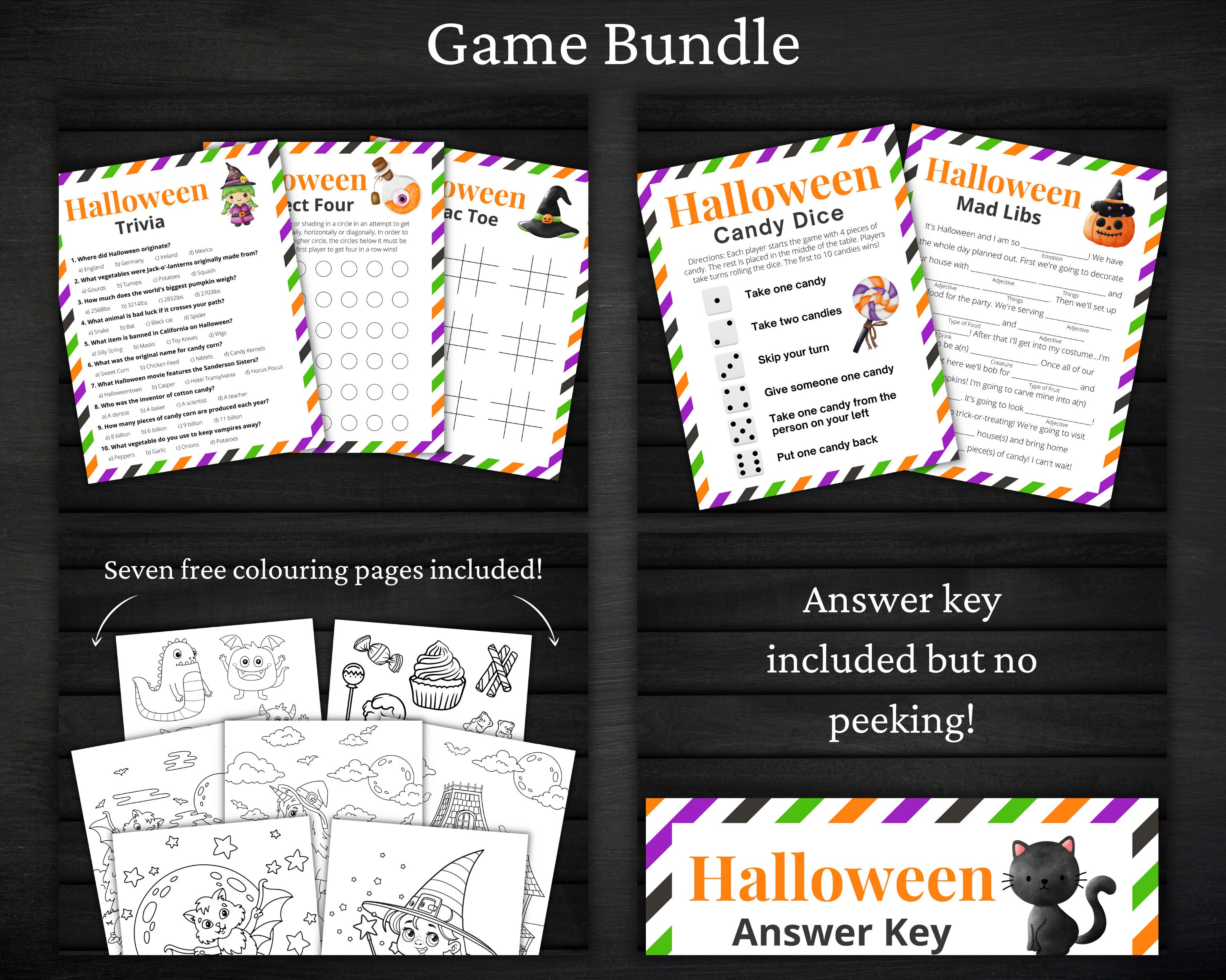 Halloween Mega Game Bundle | Printable Halloween Games for Kids and ...