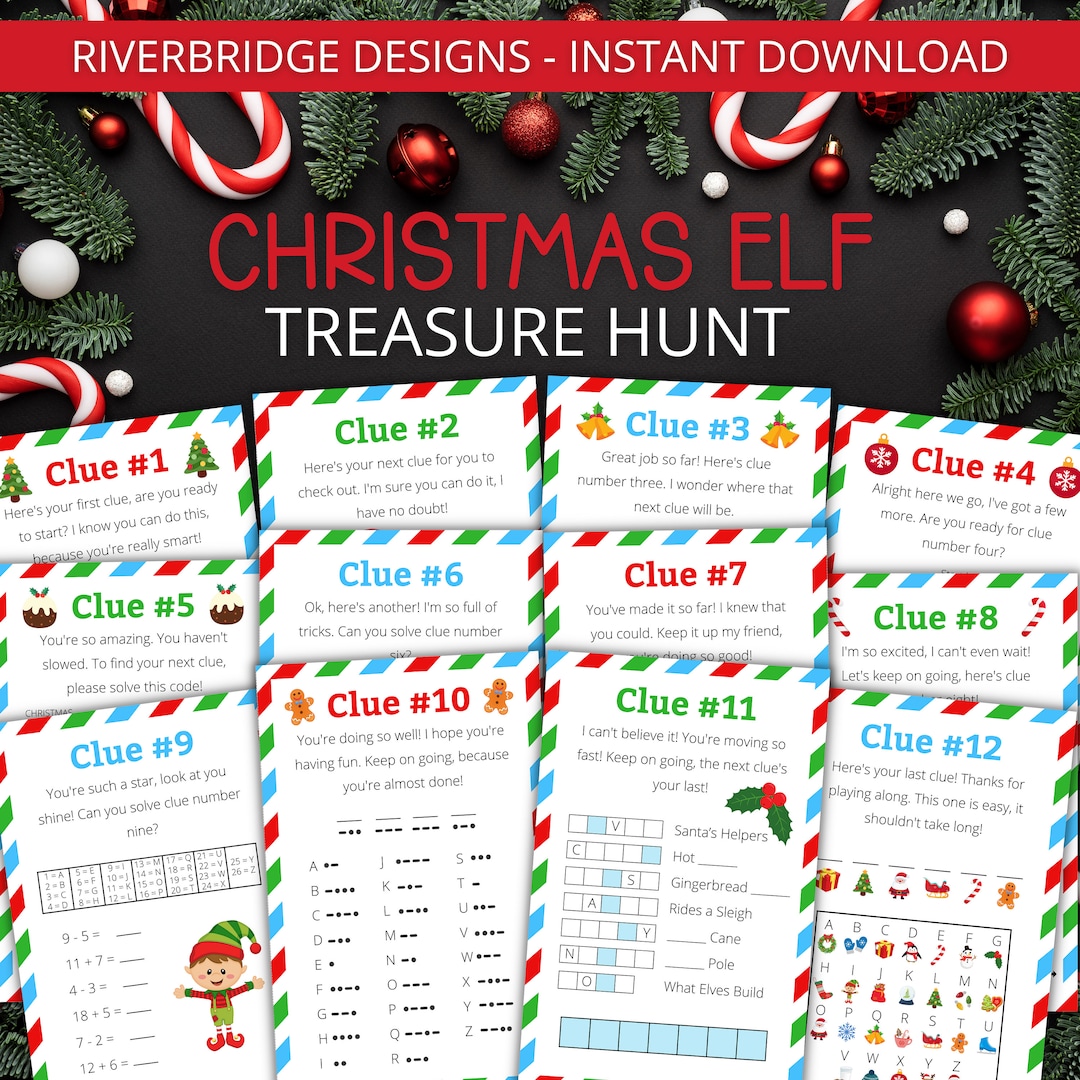 Christmas Elf Treasure Hunt for Older Kids Christmas Elf - Etsy