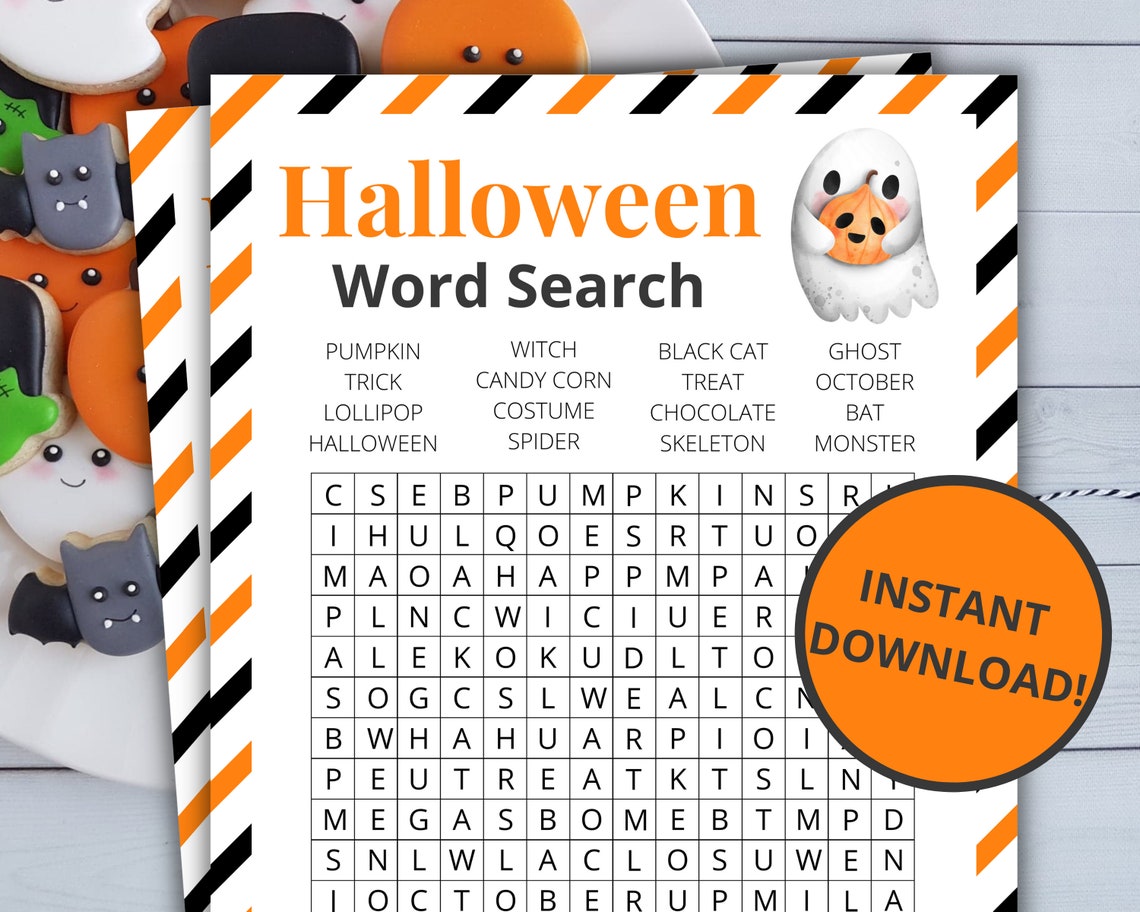 Halloween Word Search | Printable Halloween Game | Halloween Activity ...