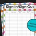 Sign in Sheets for Daycare, School, Preschool, Sports, Recreational ...
