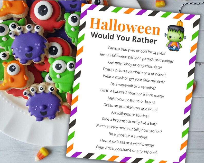 Halloween Would You Rather | Printable Halloween Game | Halloween ...