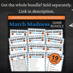 March Madness Riddles | Printable March Madness Game for Kids and ...