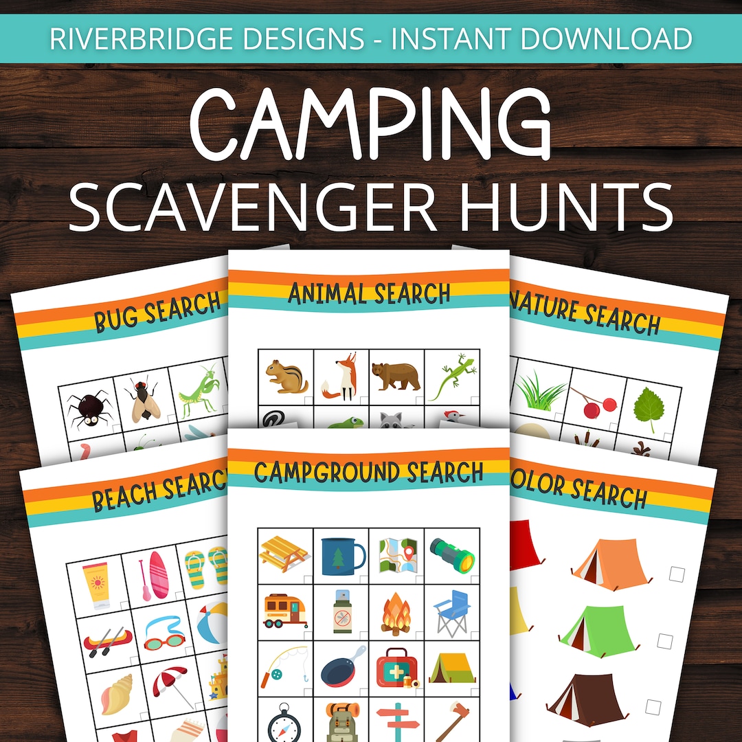 Camping Scavenger Hunts | Camping Games | Printable Activities for ...