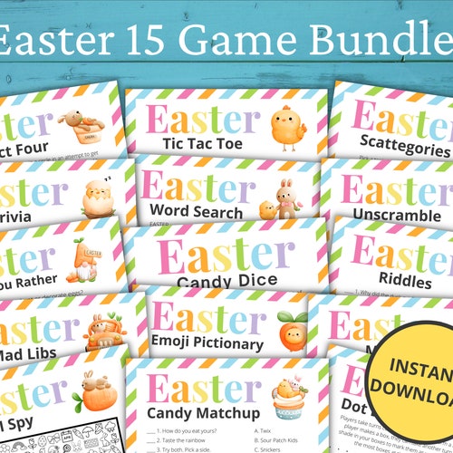 Printable Easter Games 8 Game Bundle for Easter Office Party - Etsy