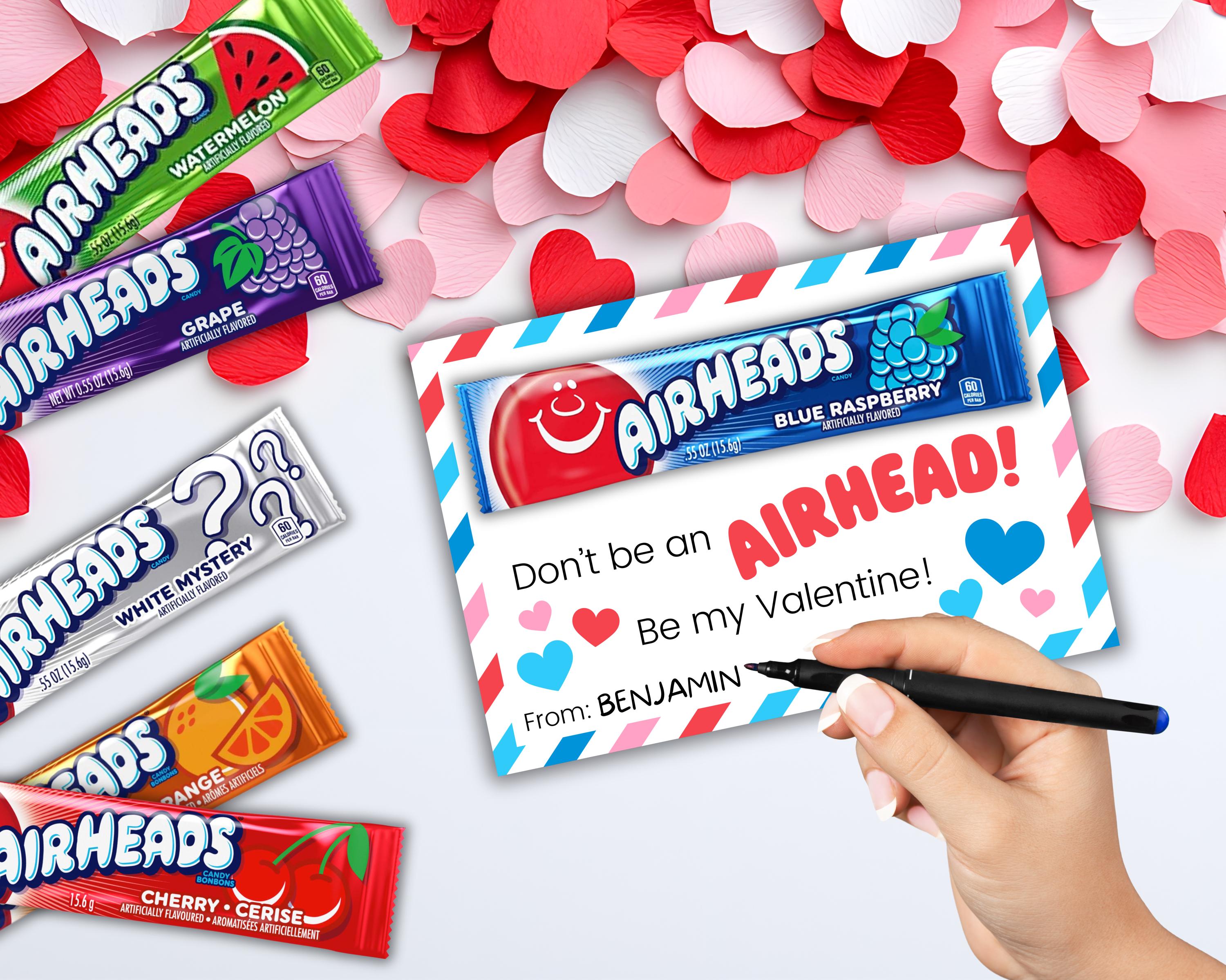 Airheads Valentine's Day Cards | Printable Valentine's Day Gift Tag ...