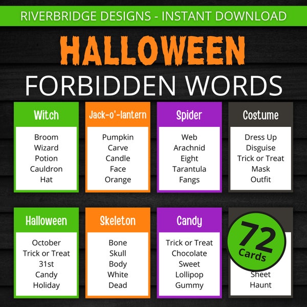 Halloween Taboo Games - Etsy